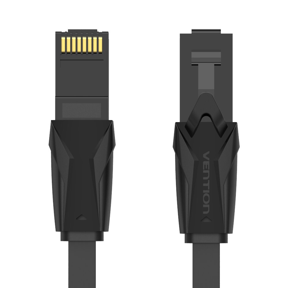 Cablu Internet LAN, VENTION, CAT 6, UTP, RJ45, 1000 Mbps, Negru, 1m ...
