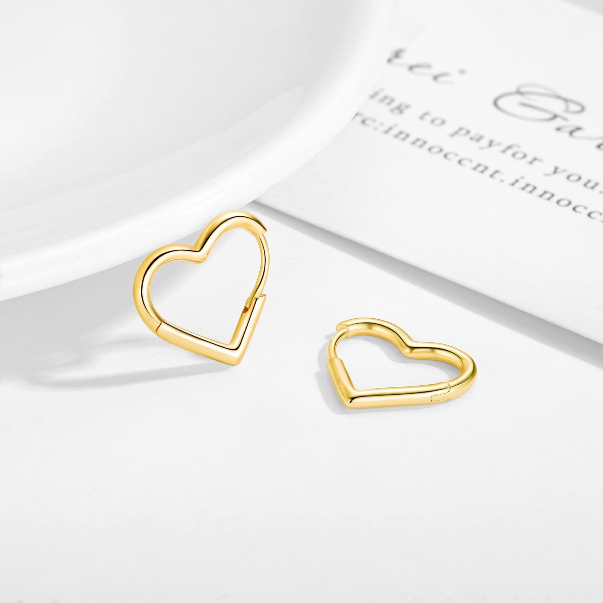 Cercei Inima, Argint 925, VPUINEFE, pentru Femei, Auriu - eMAG.ro