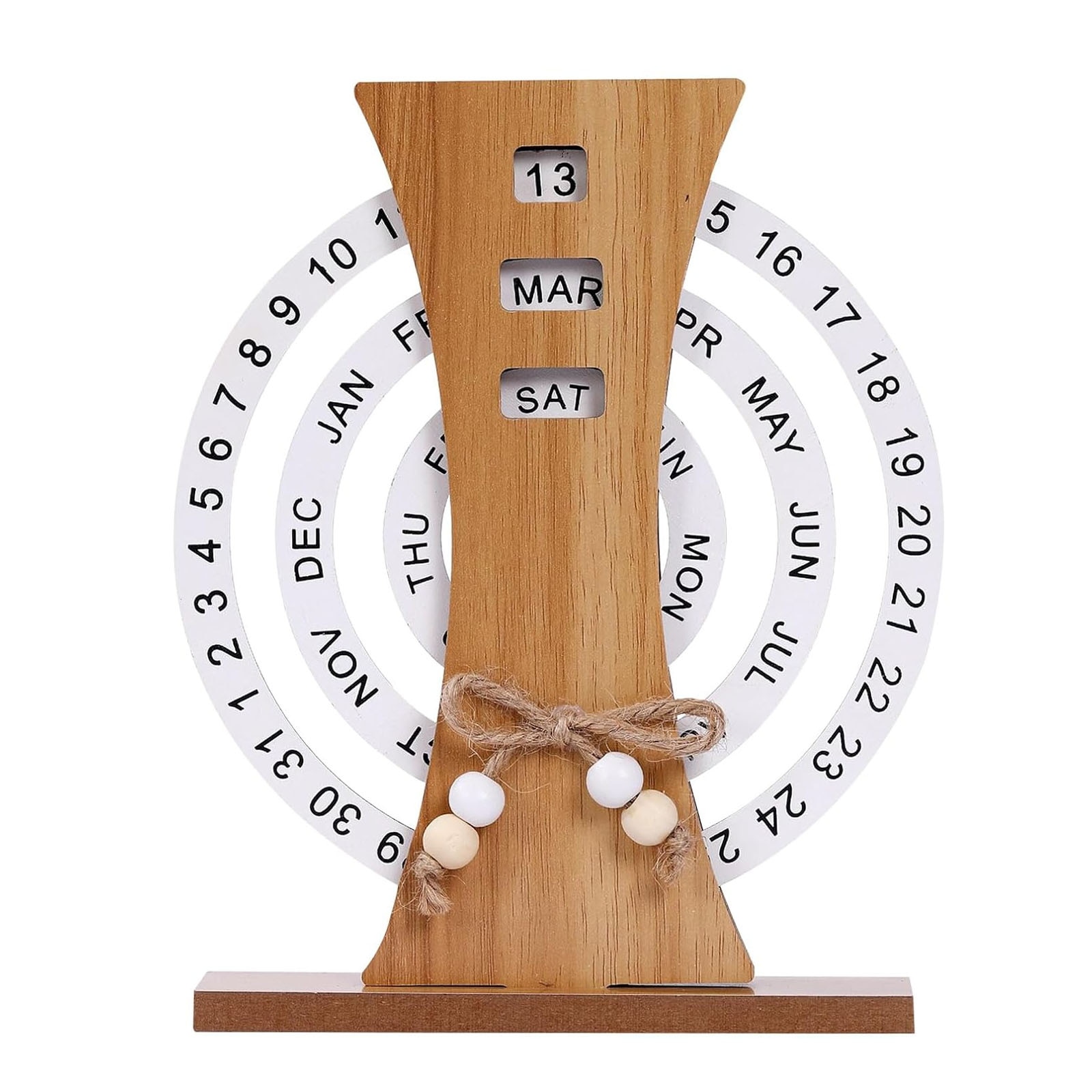Calendar perpetuu din lemn, Axroad Mall, Rotativ calendar decorativ din ...