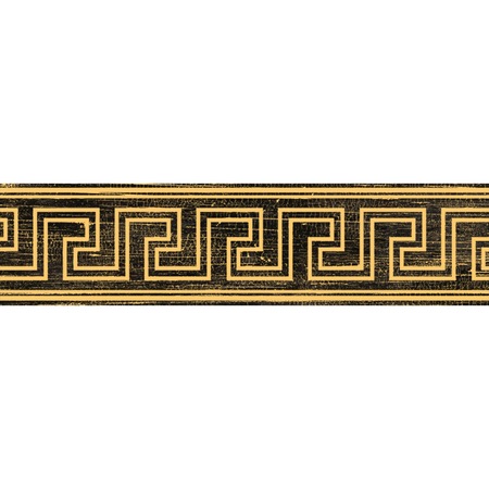Faianta Versace, model grec, negru carbune/auriu 20x80cm, set 4 bucati ...