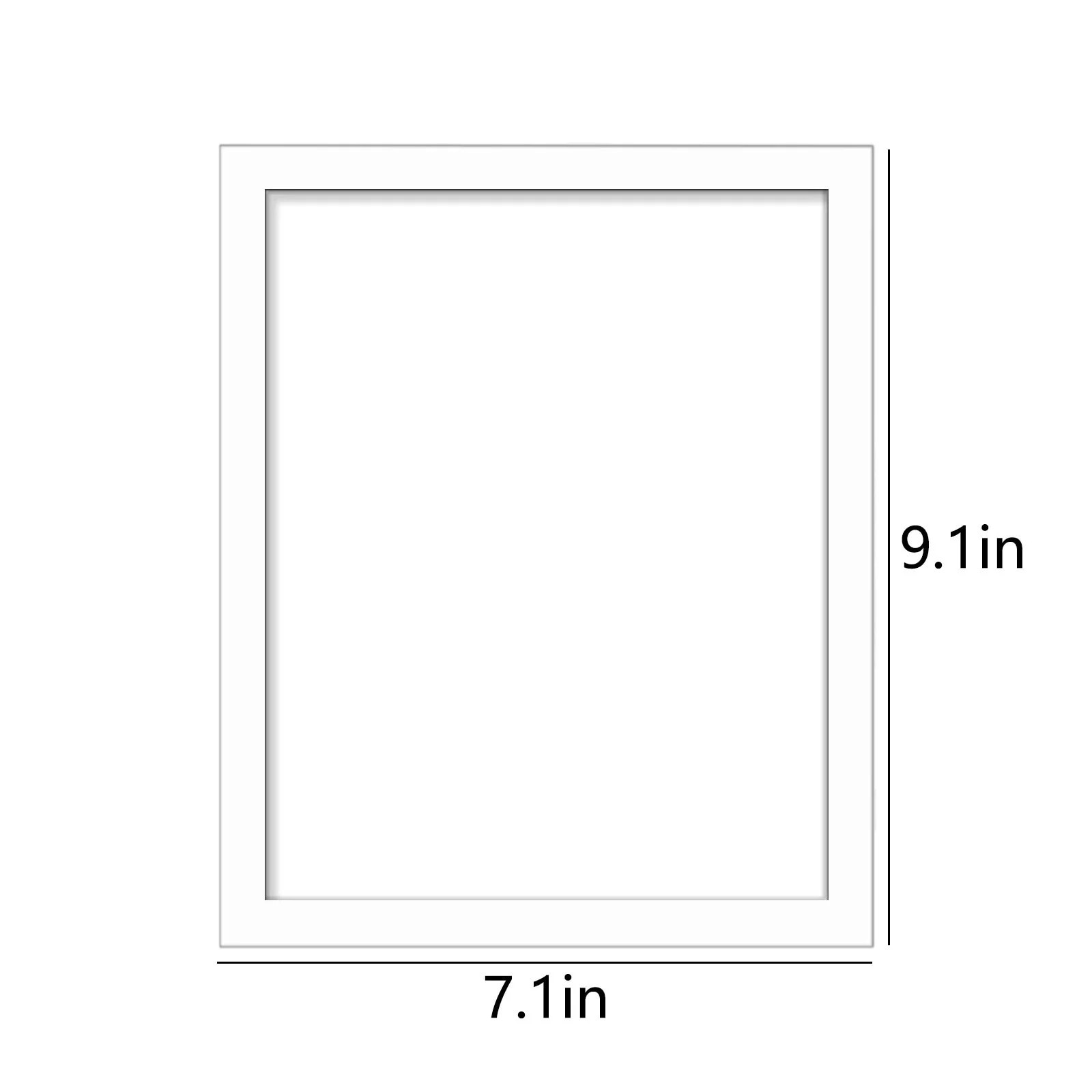 9x7 képkeret, fehér, fából, falra szerelhető, alátéttel 6x8 képhez vagy ...