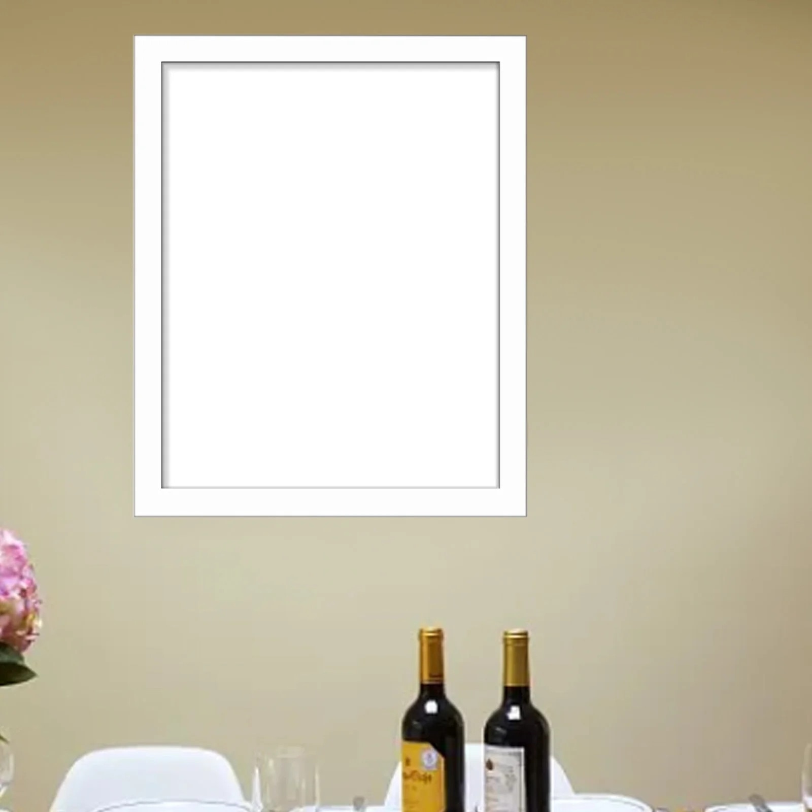 9x7 képkeret, fehér, fából, falra szerelhető, alátéttel 6x8 képhez vagy ...