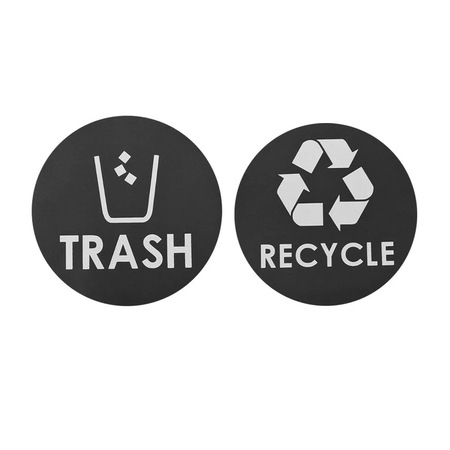 Set 4 Stickere PVC Simbol Reciclare pentru Cosuri de Gunoi, Multicolor ...