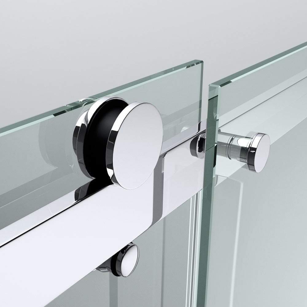 Perete dus cu usa glisanta Glissando Simple Inox, feronerie full inox ...