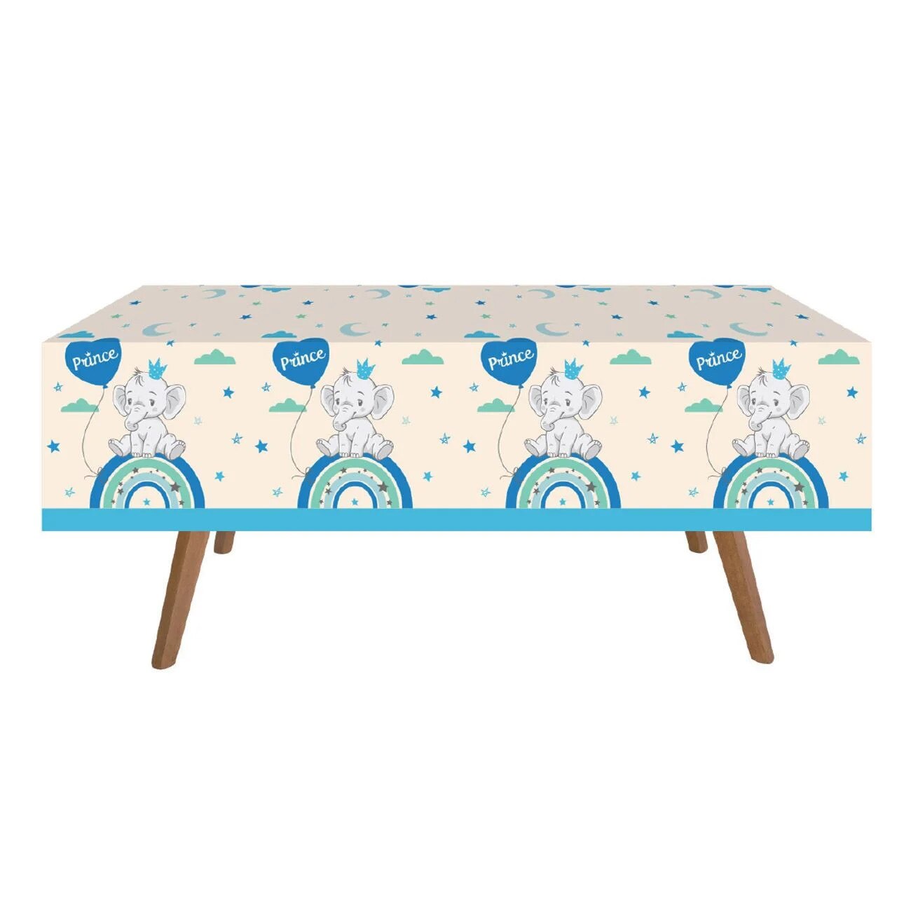 Fata de Masa din Plastic Elefant Curcubeu Prince 120x180cm - eMAG.ro