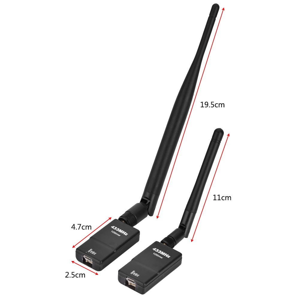 Modul de telemetrie radio 433MHz, Enforose, set 2 module, 100mW, USB, 4 ...