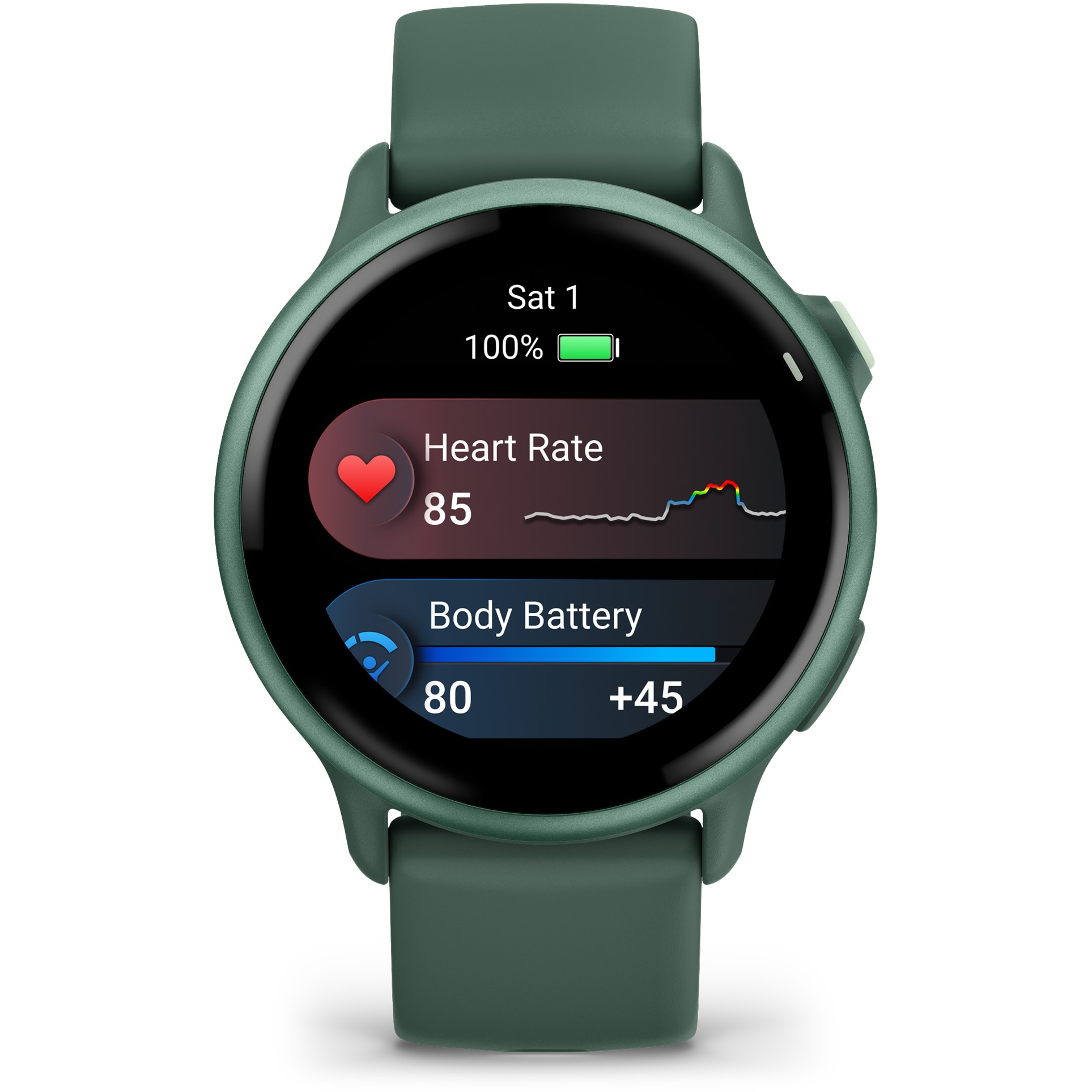 Smartwatch Garmin vivoactive 6, GPS, 42mm, curea silicon, Jasper Green ...