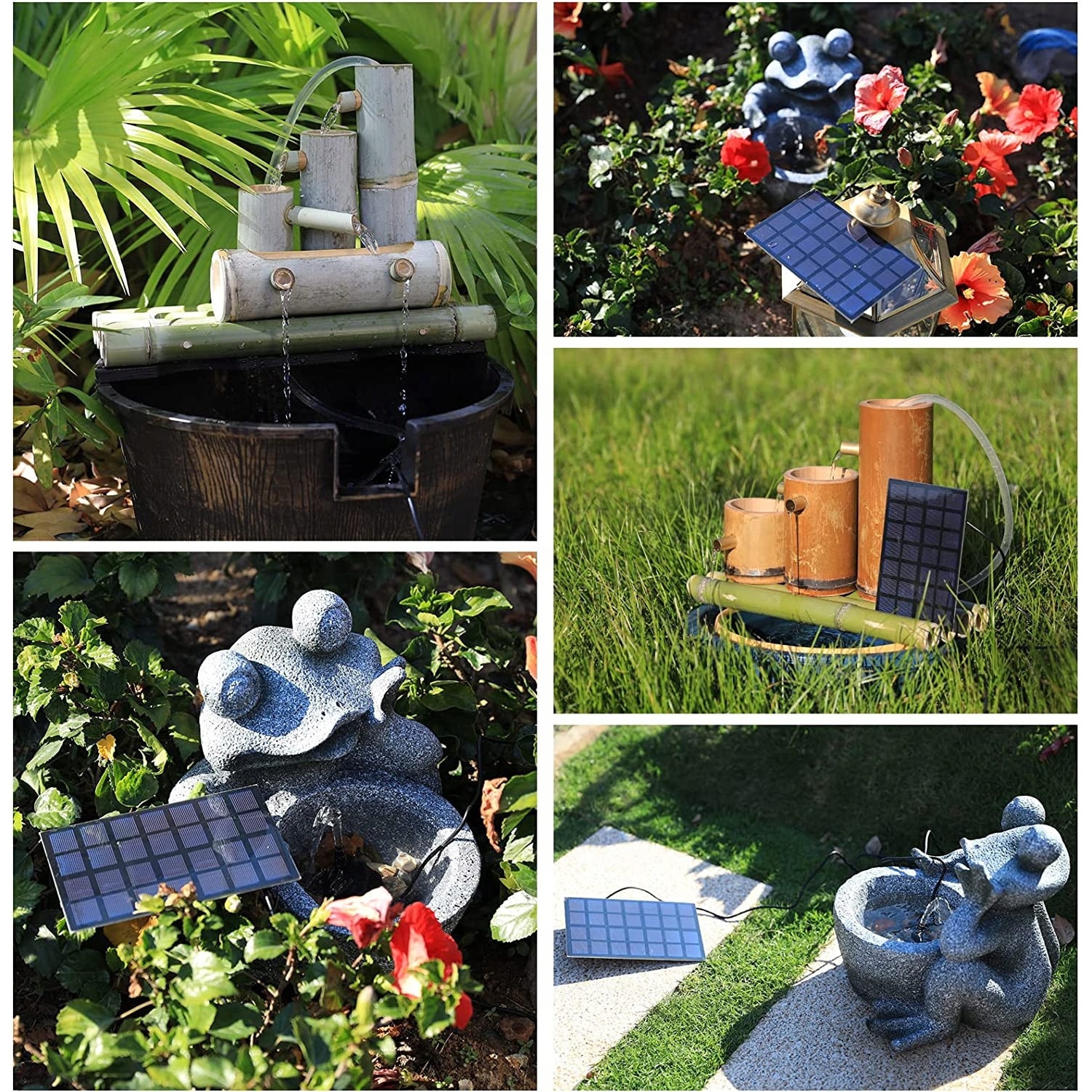 Fantana solara Pompa solara pentru iaz DIY cu teava de apa de 1,2 m, cu ...