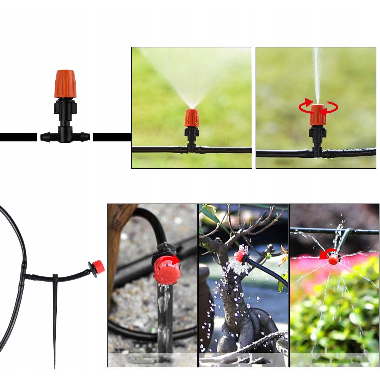 Kit sistem de irigare, 30 m micro irigare prin picurare de gradina, kit ...