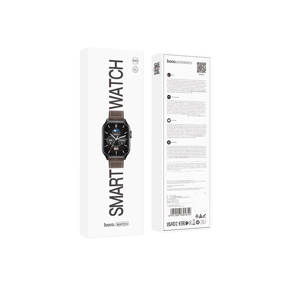 Smartwatch Hoco Y17, 2.3", Bluetooth dual, negru, pentru copii - eMAG.ro