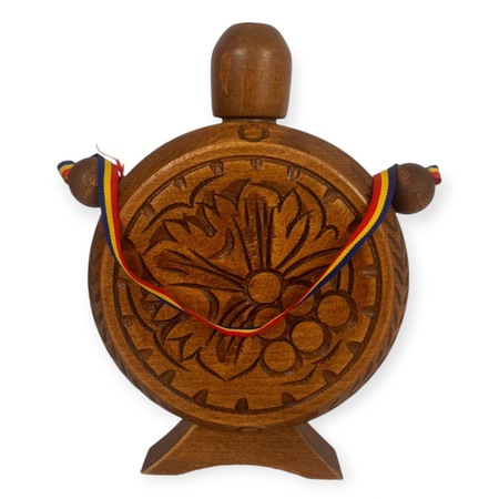 Plosca Traditionala din Lemn Sculptata Manual - eMAG.ro