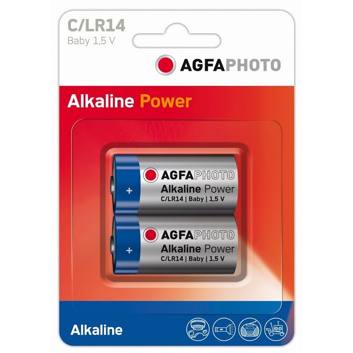 AGFA алкални батерии мощност LR14, C, блистер от 2 бр - eMAG.bg
