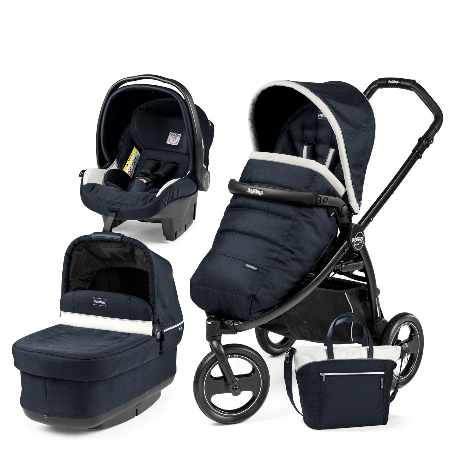 Carucior 3 in 1, Peg Perego, Book Scout, Matt Black, Pop-Up Elite, Luxe ...