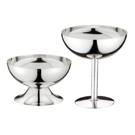 Set 2 boluri pentru inghetata, Inox, Argintiu - eMAG.ro