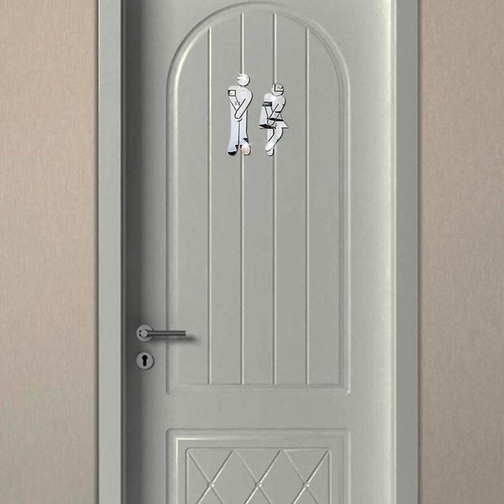 Semn de toaleta din acril, decor functional pentru birou, tehnologie de ...