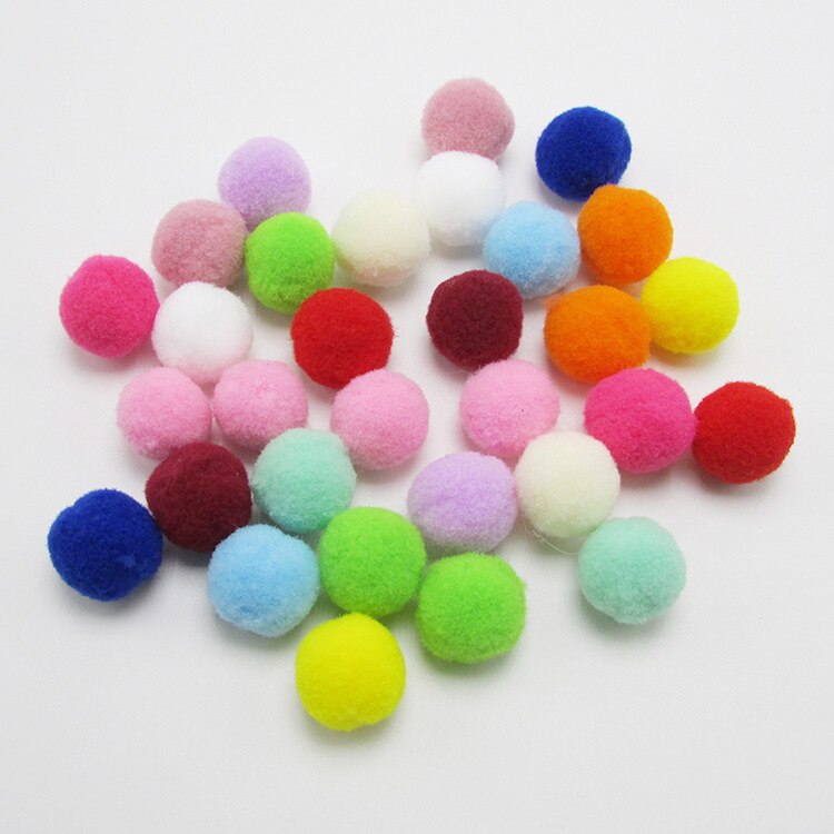 Set 20 elastice pom-pom pentru fete, multicolore, din poliester - eMAG.ro