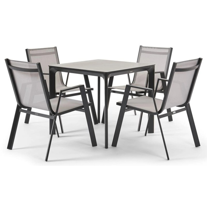 Set mobilier gradina/terasa 4 scaune si masa, Maison Mex FINA/BARI ...