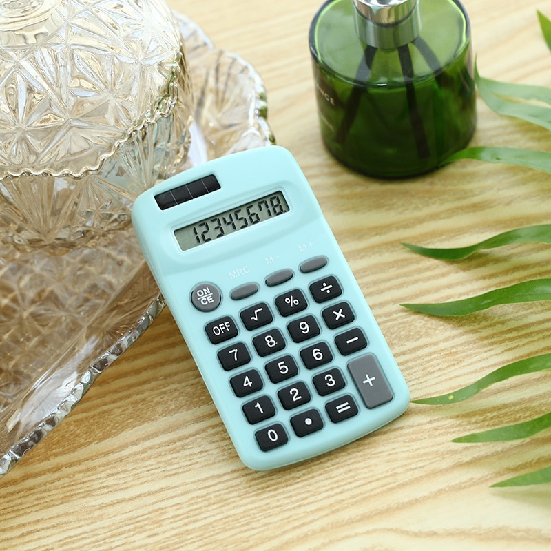 Calculator mic solar, 8 cifre, albastru - eMAG.ro