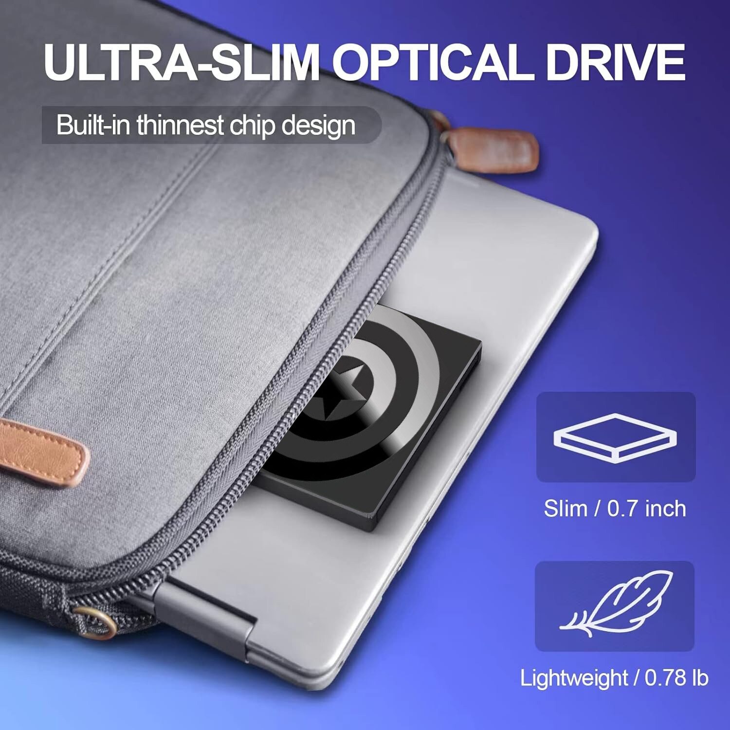 DVD Writer Extern Portabil Slim Model Star, USB 3.0, CD, DVD +/-, RW ...