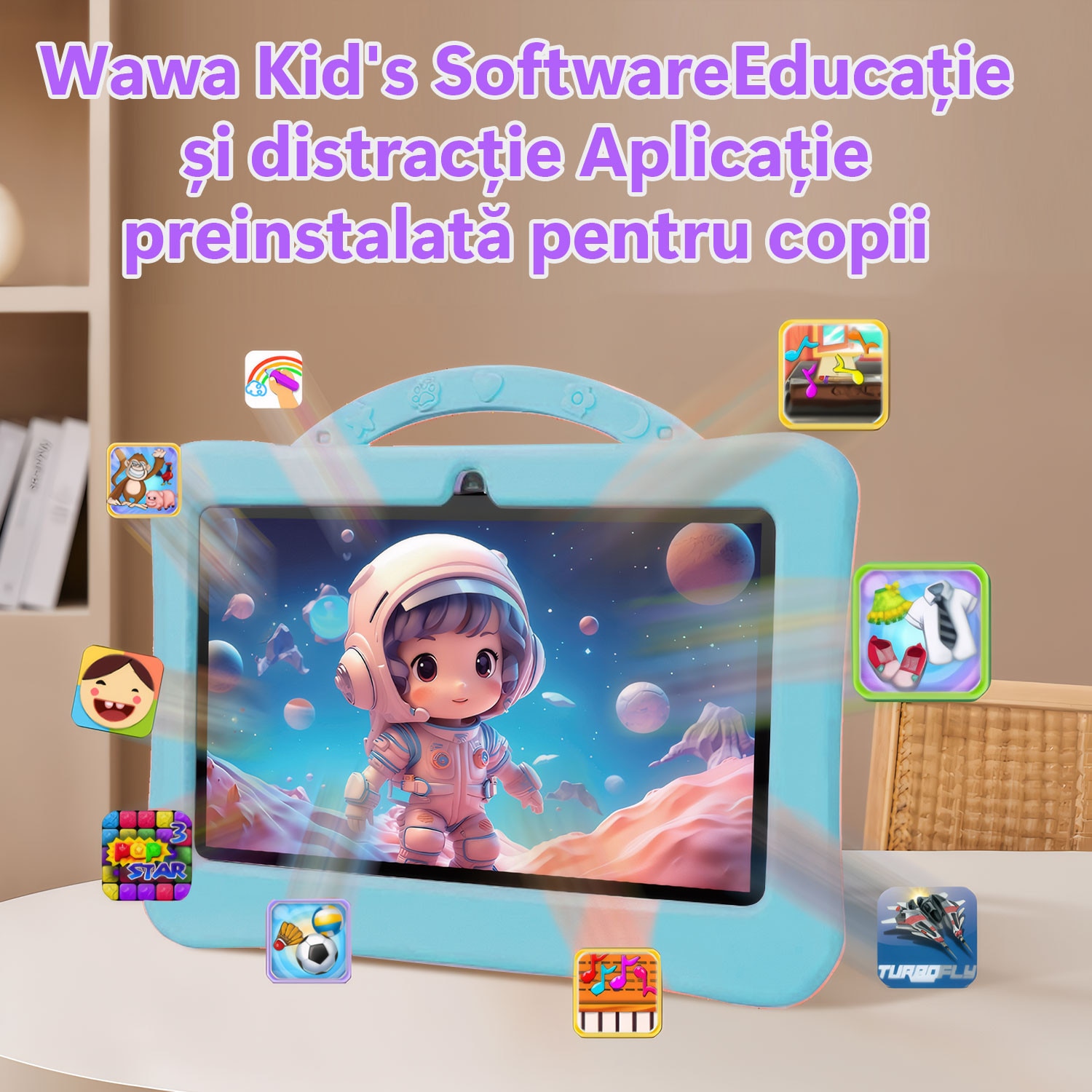 Tableta pentru Copii 7 Inch Android 14 -MIVISO® 4GB RAM, 128GB, Control ...