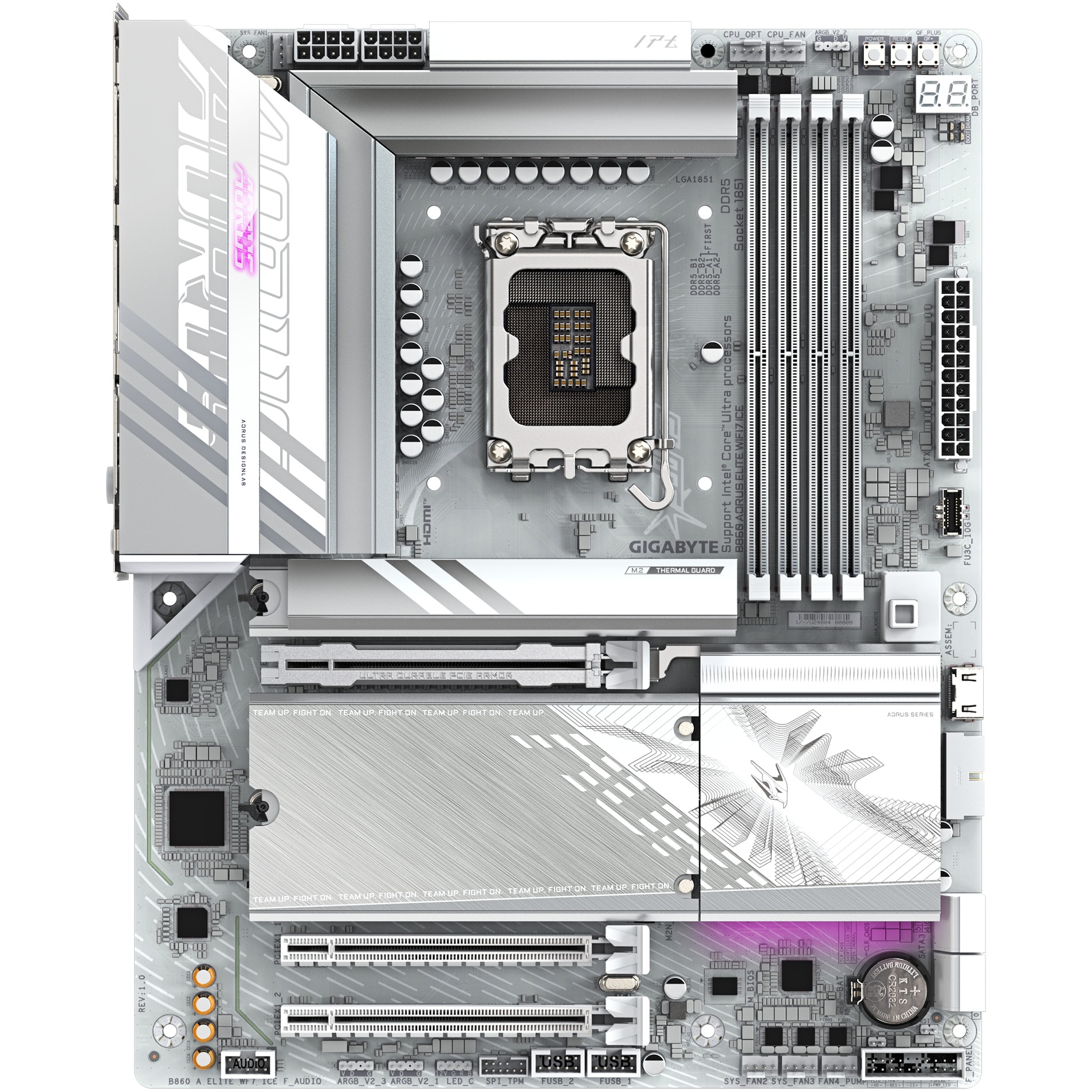 Placa de Baza GIGABYTE B860 AORUS ELITE WIFI7 ICE, Socket LGA1851 - eMAG.ro