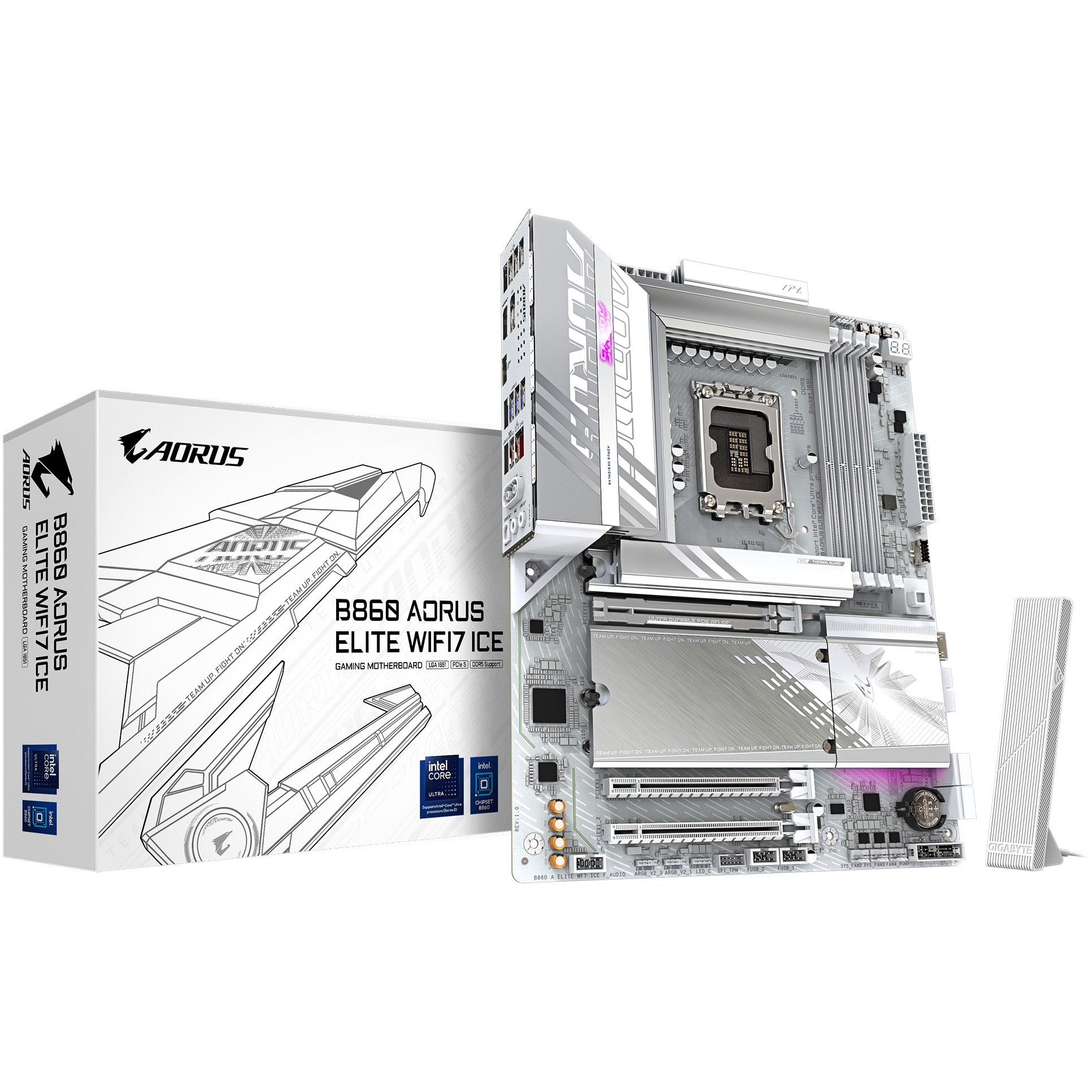 Placa de Baza GIGABYTE B860 AORUS ELITE WIFI7 ICE, Socket LGA1851 - eMAG.ro