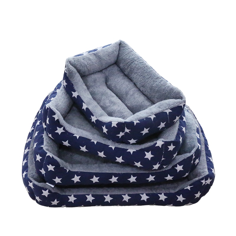 Culcus pentru caini si pisici, Albastru Stelute - L, 70x55cm, 7-15kg, # ...