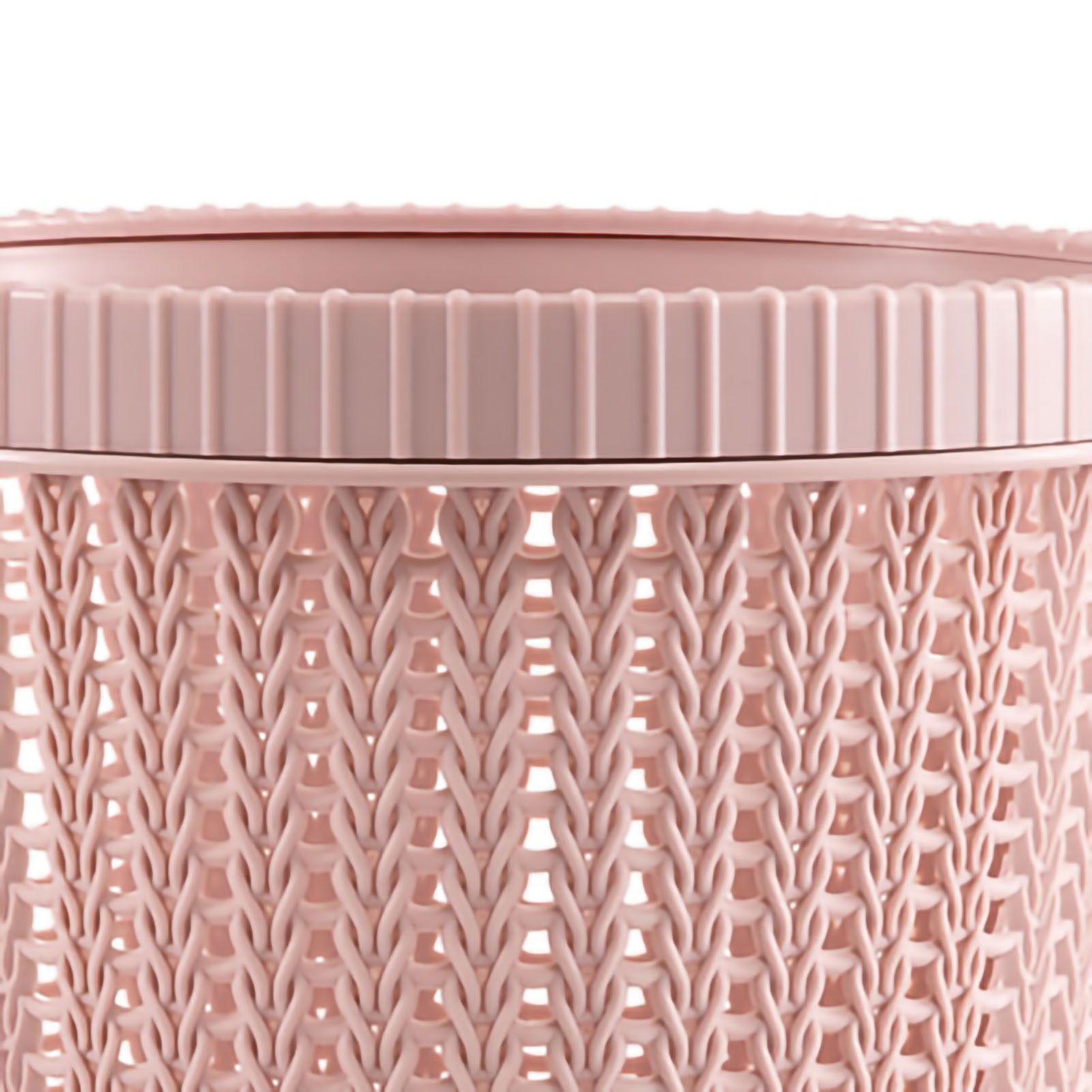 Cos de gunoi modern roz, design fara capac, plastic durabil, forma ...