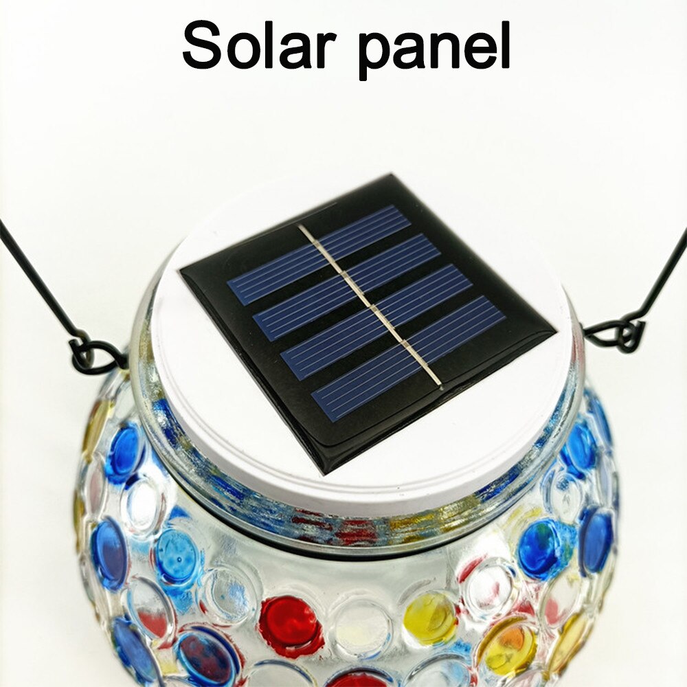 Lampa solara cu bile de sticla mozaic, decorativa pentru gradina, 2 ...
