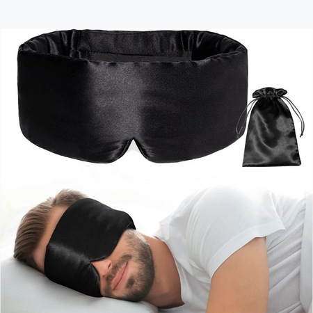 Masca cu saculet pentru voiaj, ajustabila,, relaxeaza ochii, delicata ...