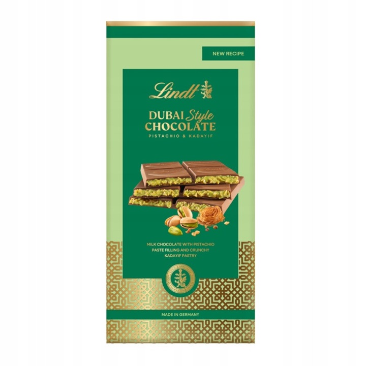 Ciocolată Lindt Dubai, cu fistic și Kadayif, 145g - eMAG.ro