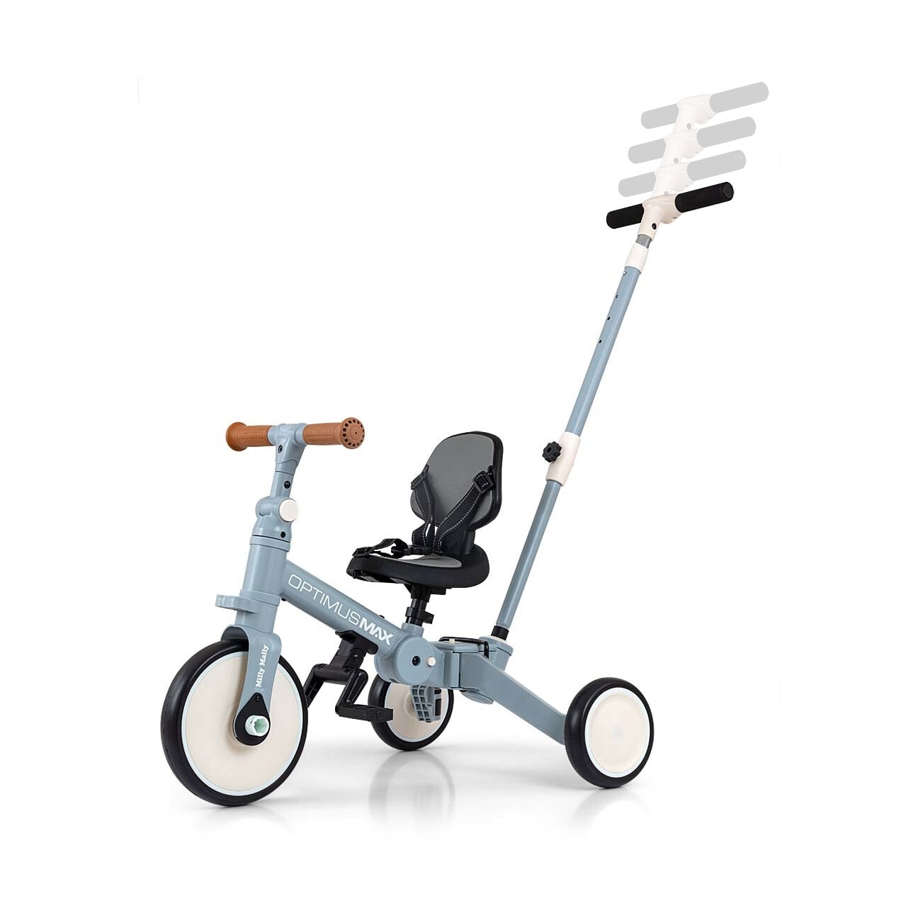 Tricicleta 5in1 Optimus Max, Milly Mally, 3 roti, cu manere pentru ...