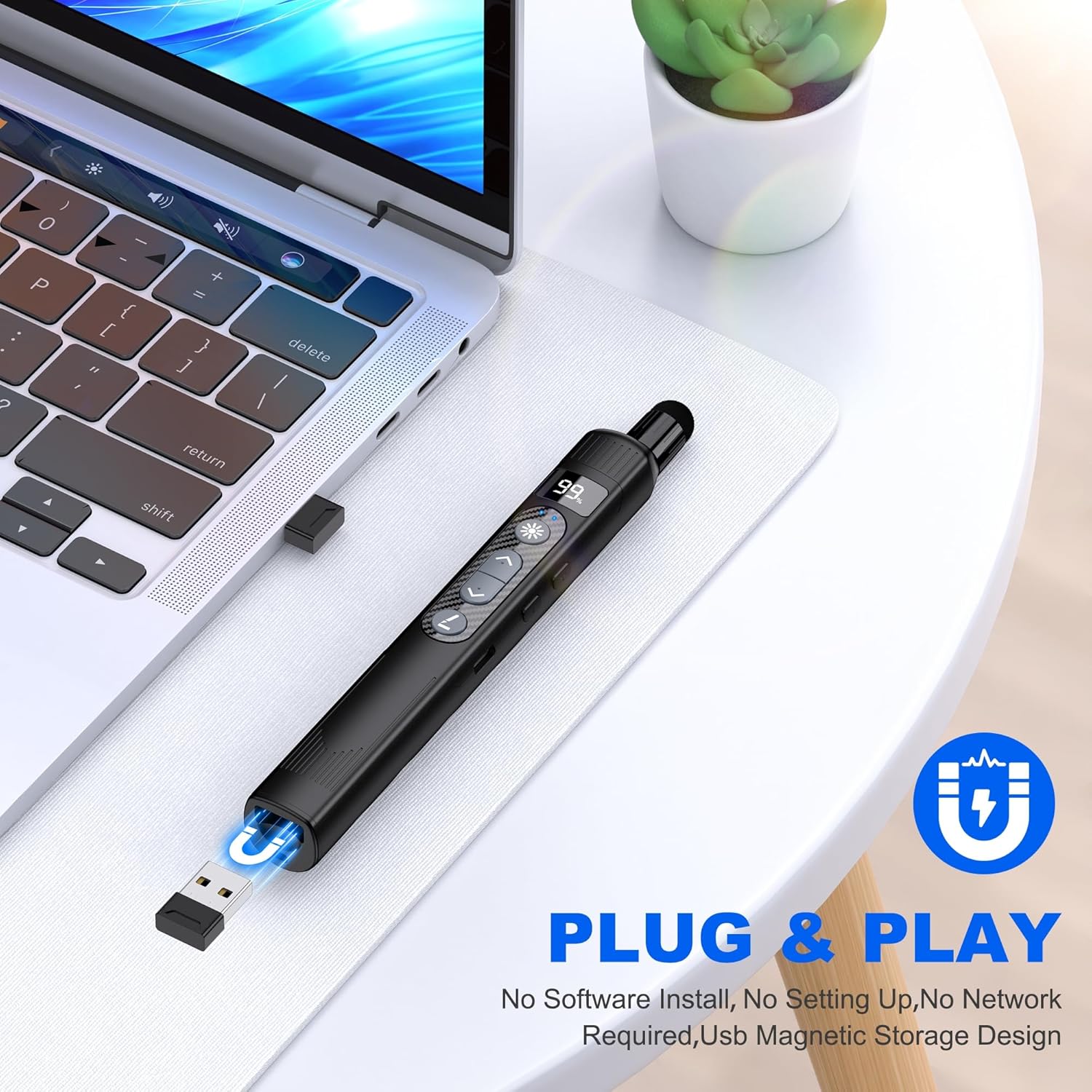 Prezentator wireless 5 in 1, Laser Pointer 656 FT, Cu indicator ...