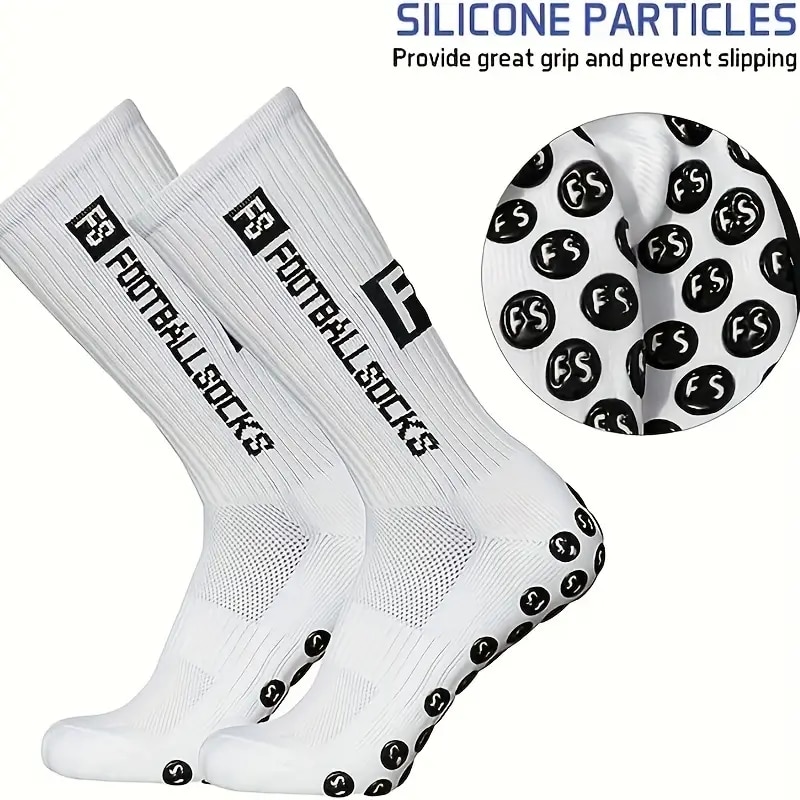 Set 3 perechi sosete de fotbal, anti-alunecare, profesionale cu grip pe ...