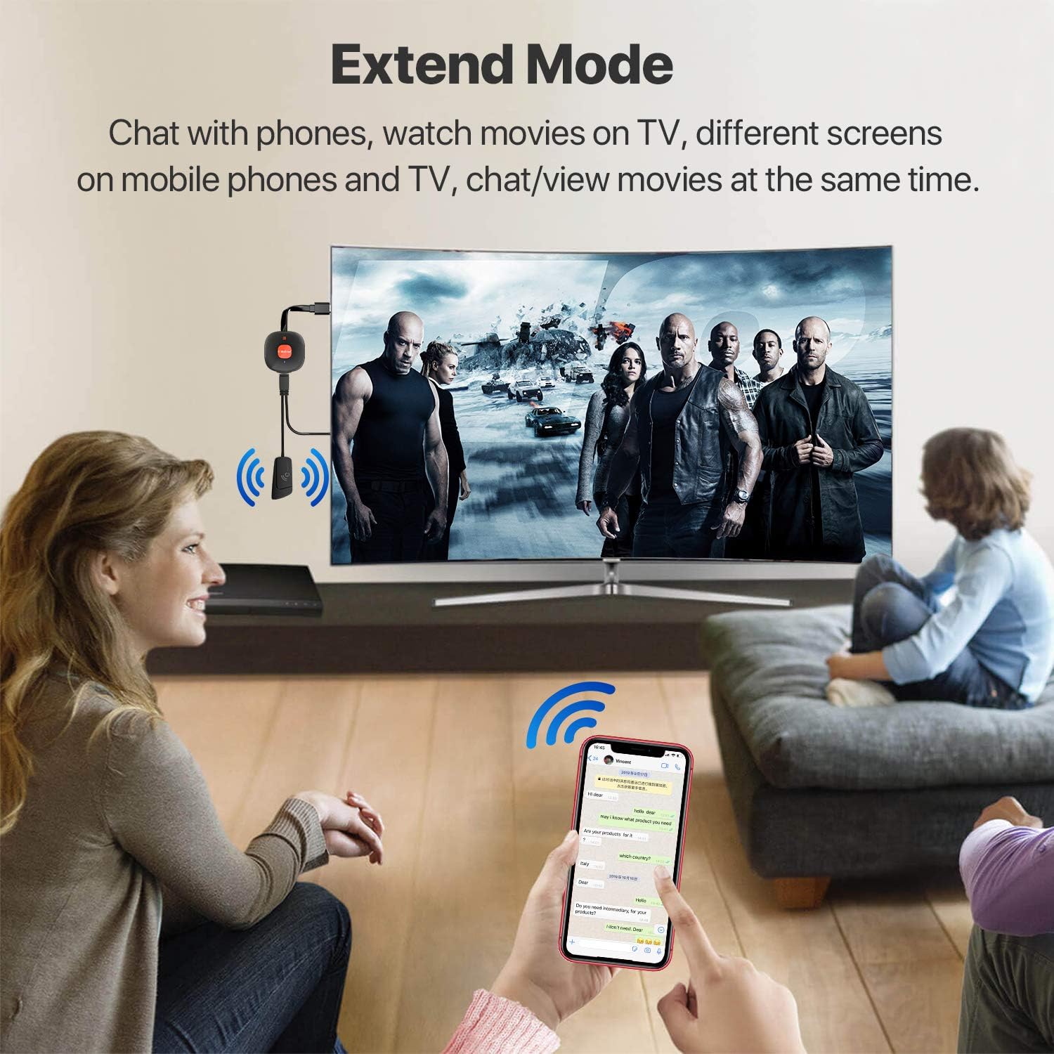 Chrome-cast media player HDMI, VPUINEFE, Nu este nevoie de nicio ...