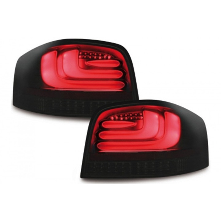 Stopuri carDNA LED compatibil cu Audi A3 (8P) 2003-2009 negru/fumuriu ...