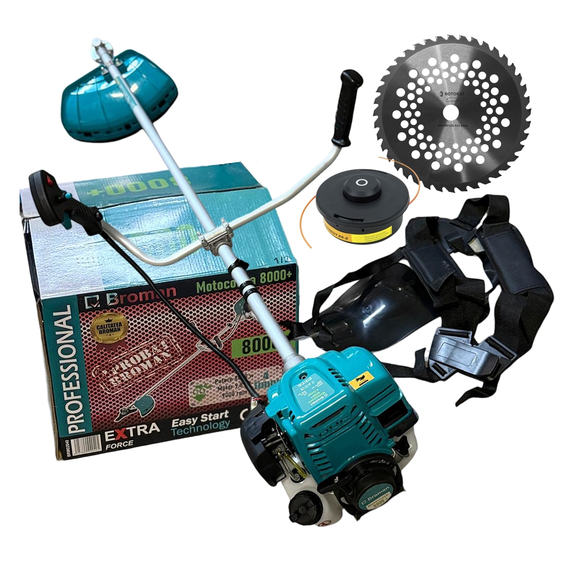 Broman Profesional 8000+ benzines fűnyíró, 9.8 LE, négyütemű motor ...
