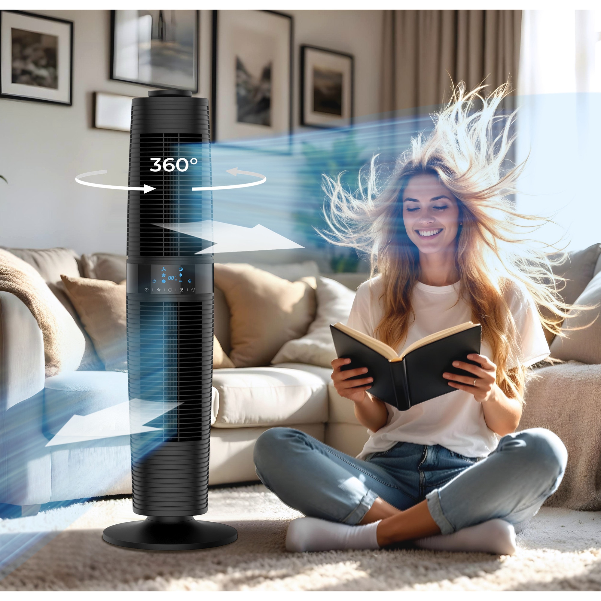 Toronyventilátor Két hűtési zóna, Climative FLOW360, Kétirányú működés ...