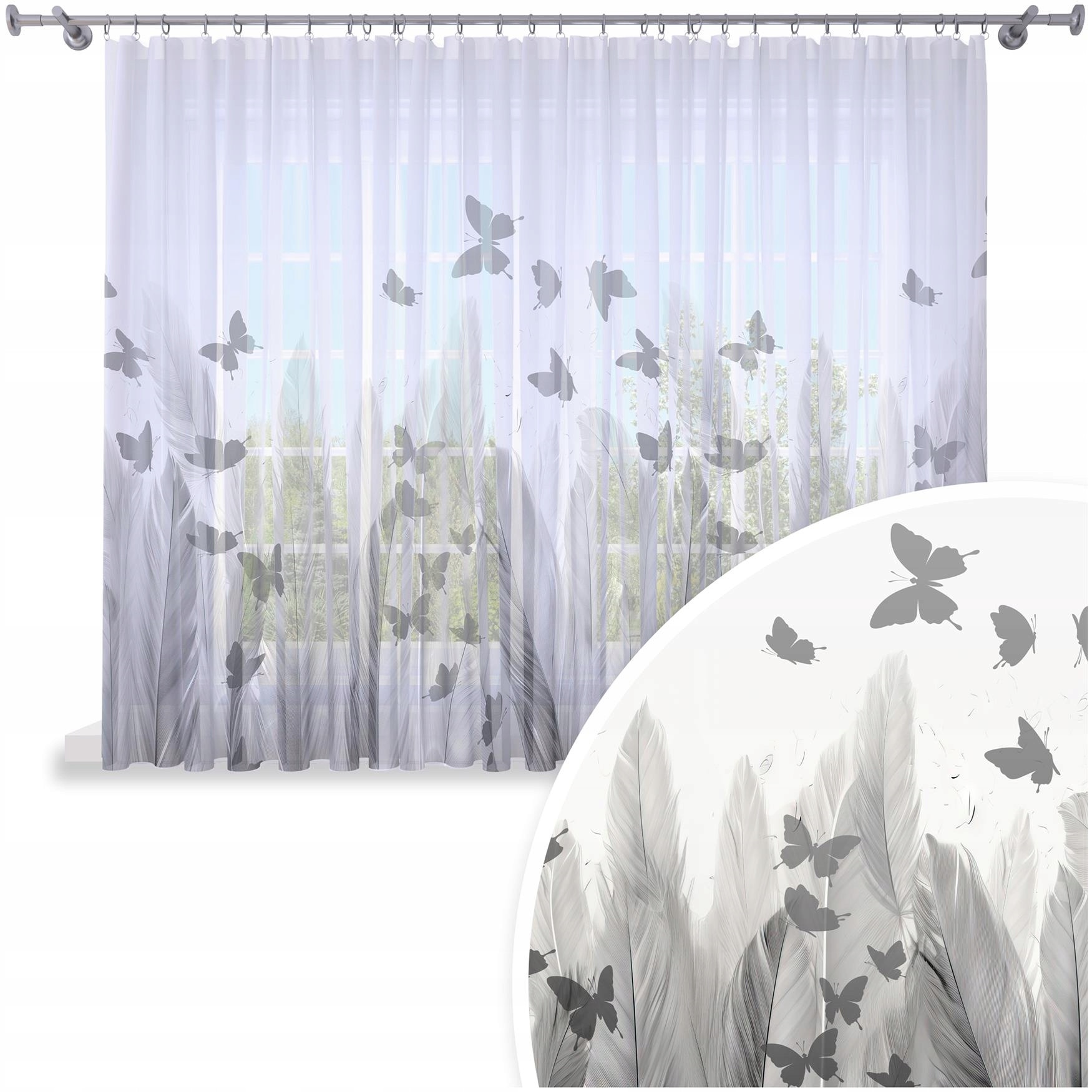 Perdele, Homeview, 300x160 cm, Pentru camera de zi si dormitor, Cu ...