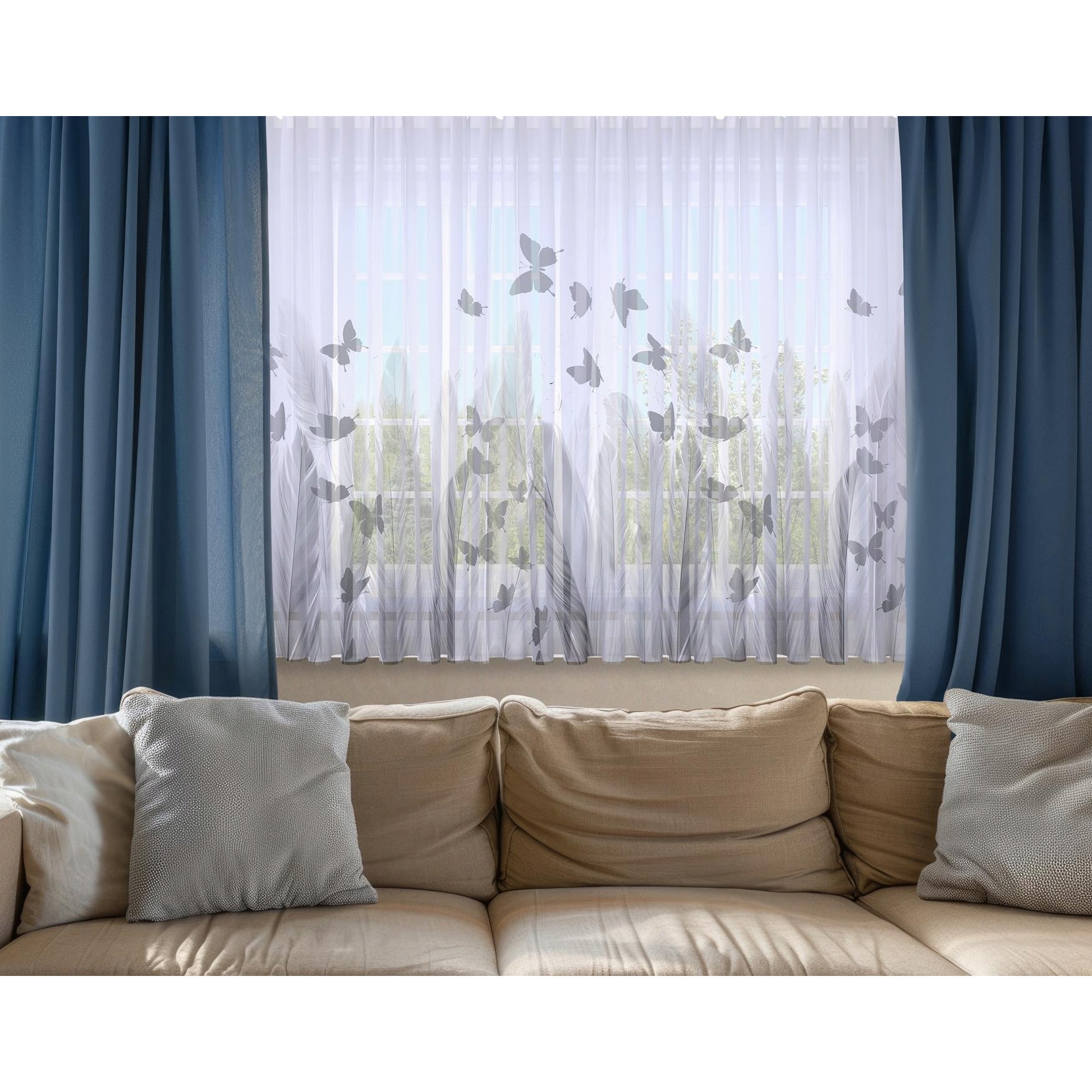 Perdele, Homeview, 300x160 cm, Pentru camera de zi si dormitor, Cu ...