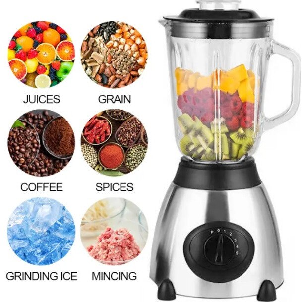 Blender multifunctional 2in1, Rovitech, 5 viteze, 2200W, rasnita ...