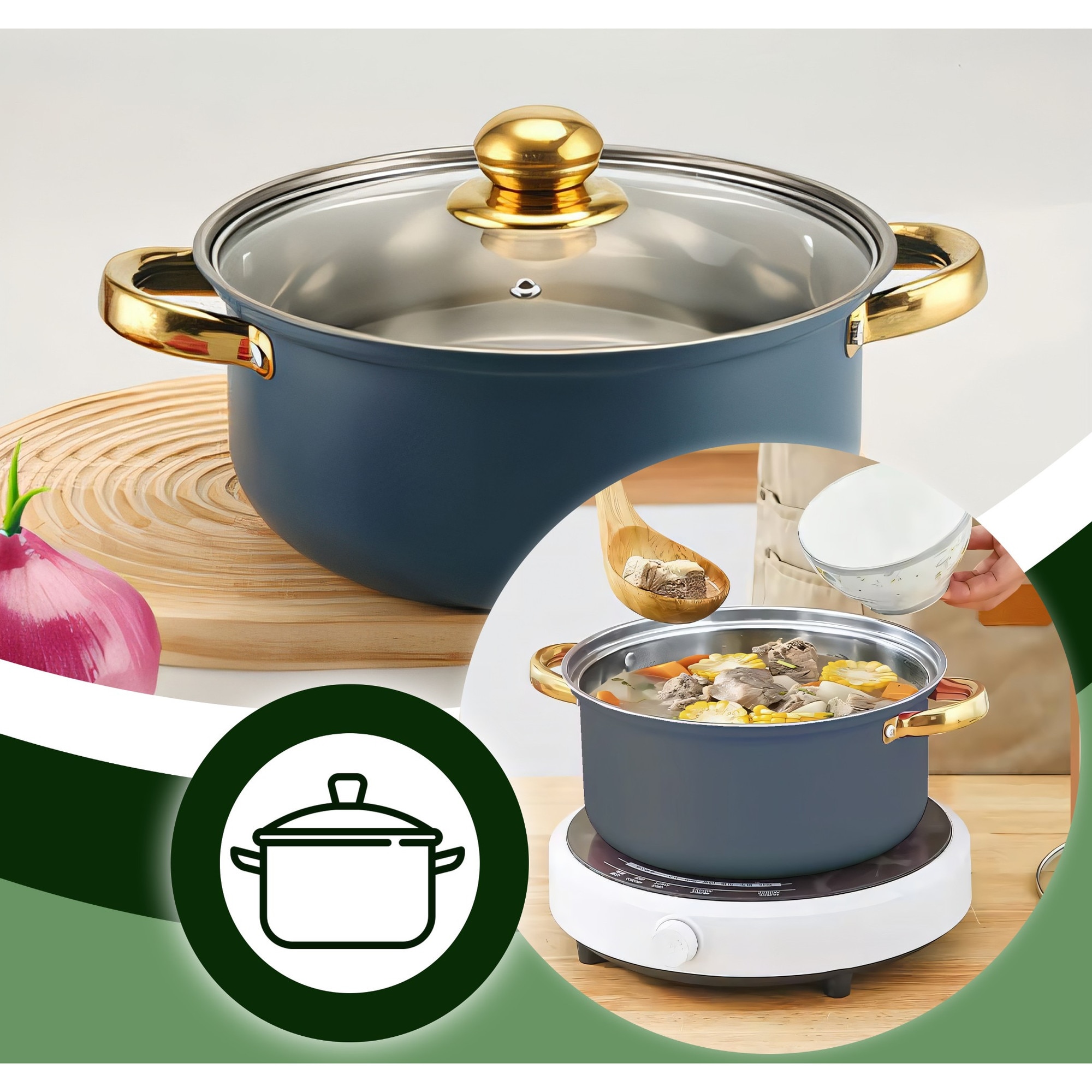 Set De Oale RETOO HomeSmart, 12 Piese, Inox, Compatibil Inductie, 5 ...