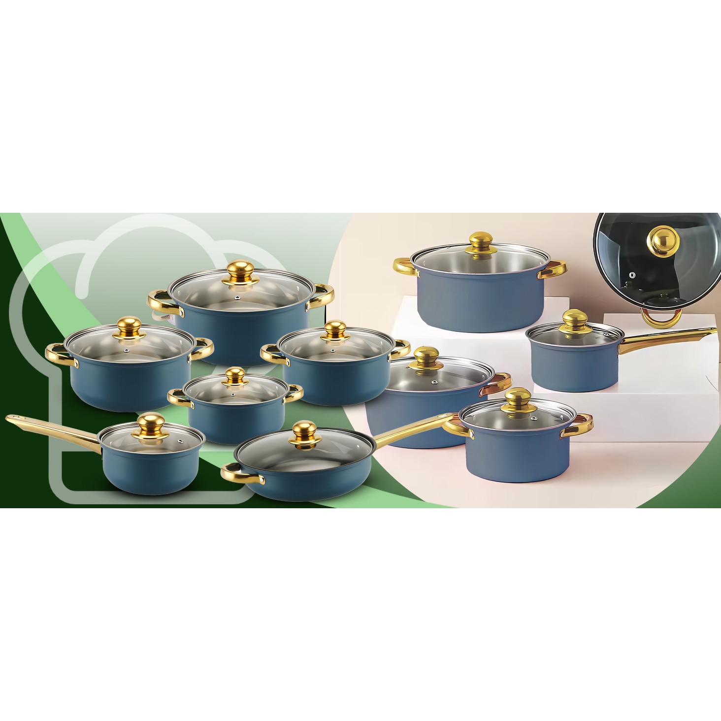 Set De Oale RETOO HomeSmart, 12 Piese, Inox, Compatibil Inductie, 5 ...