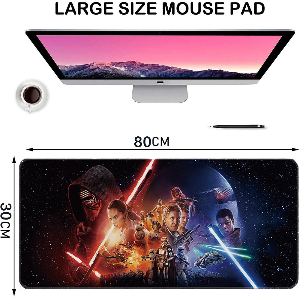 Mouse Pad, Extended Gaming Mouse Pad, 31.5 x 11.8 inch, Mouse Pad mare ...