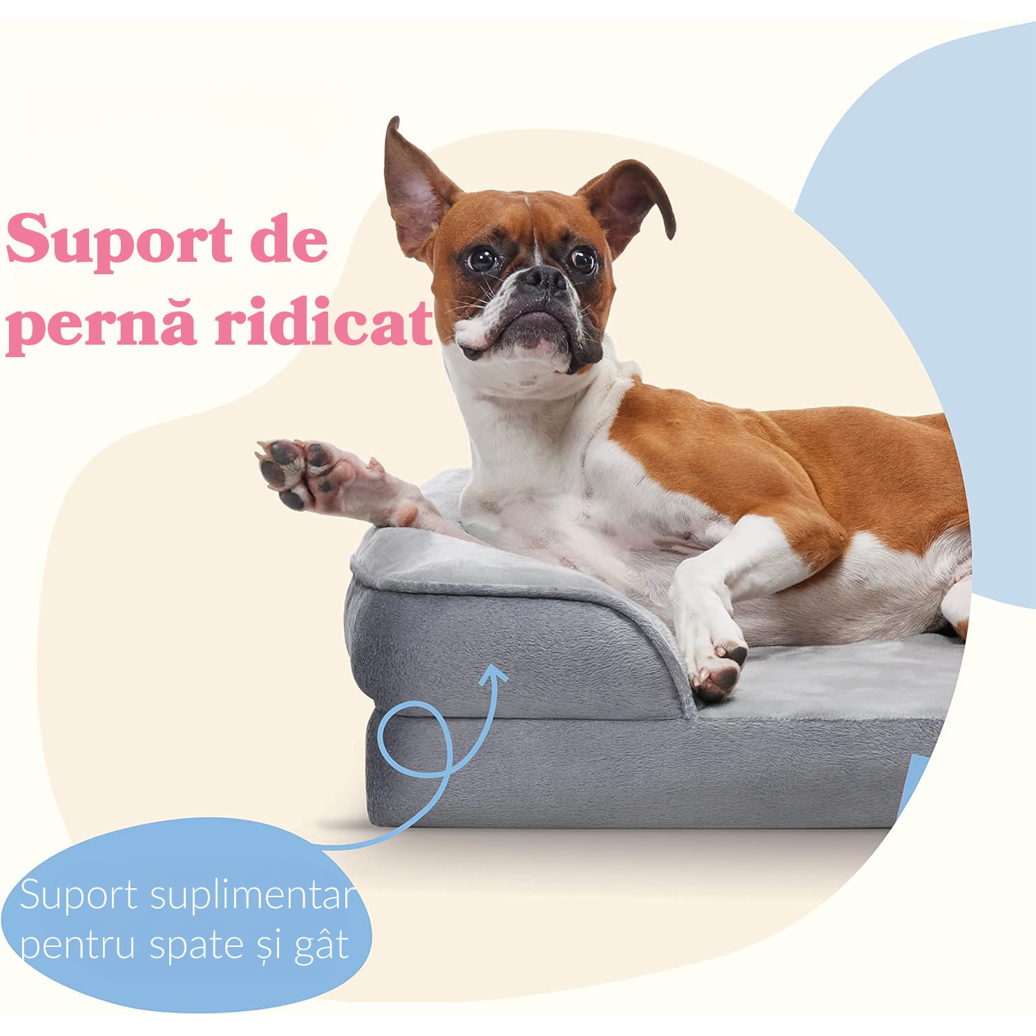 Pat Ortopedic Tip Canapea pentru Caini, Ultra Confortabile pentru Caini ...