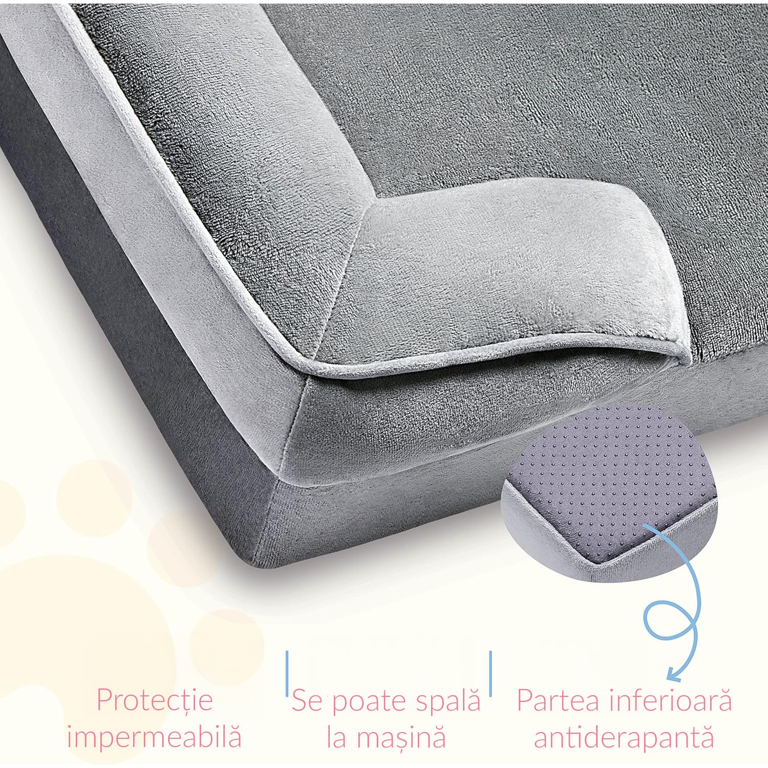 Pat Ortopedic Tip Canapea pentru Caini, Ultra Confortabile pentru Caini ...