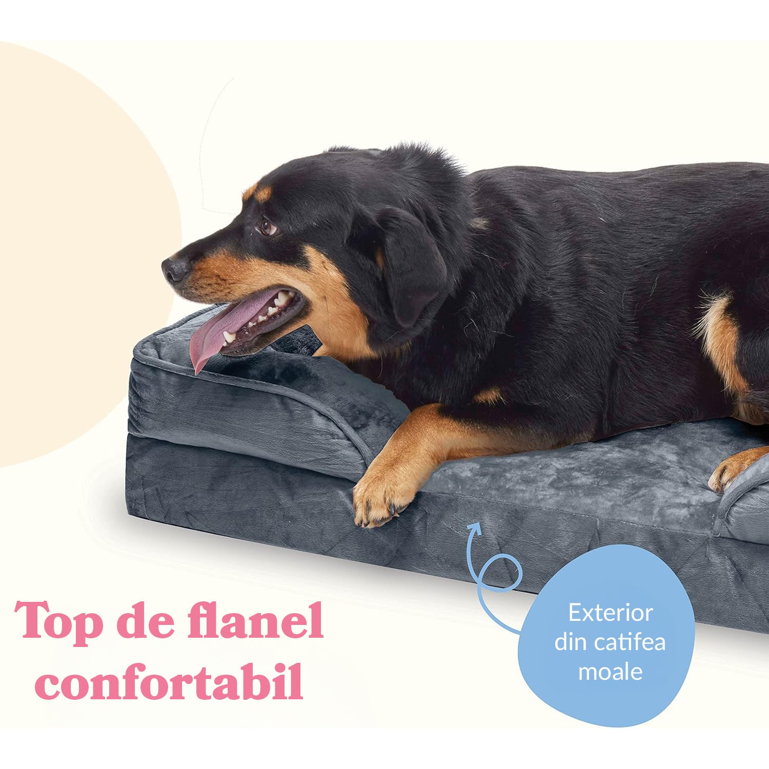 Pat Ortopedic Tip Canapea pentru Caini, Ultra Confortabile pentru Caini ...