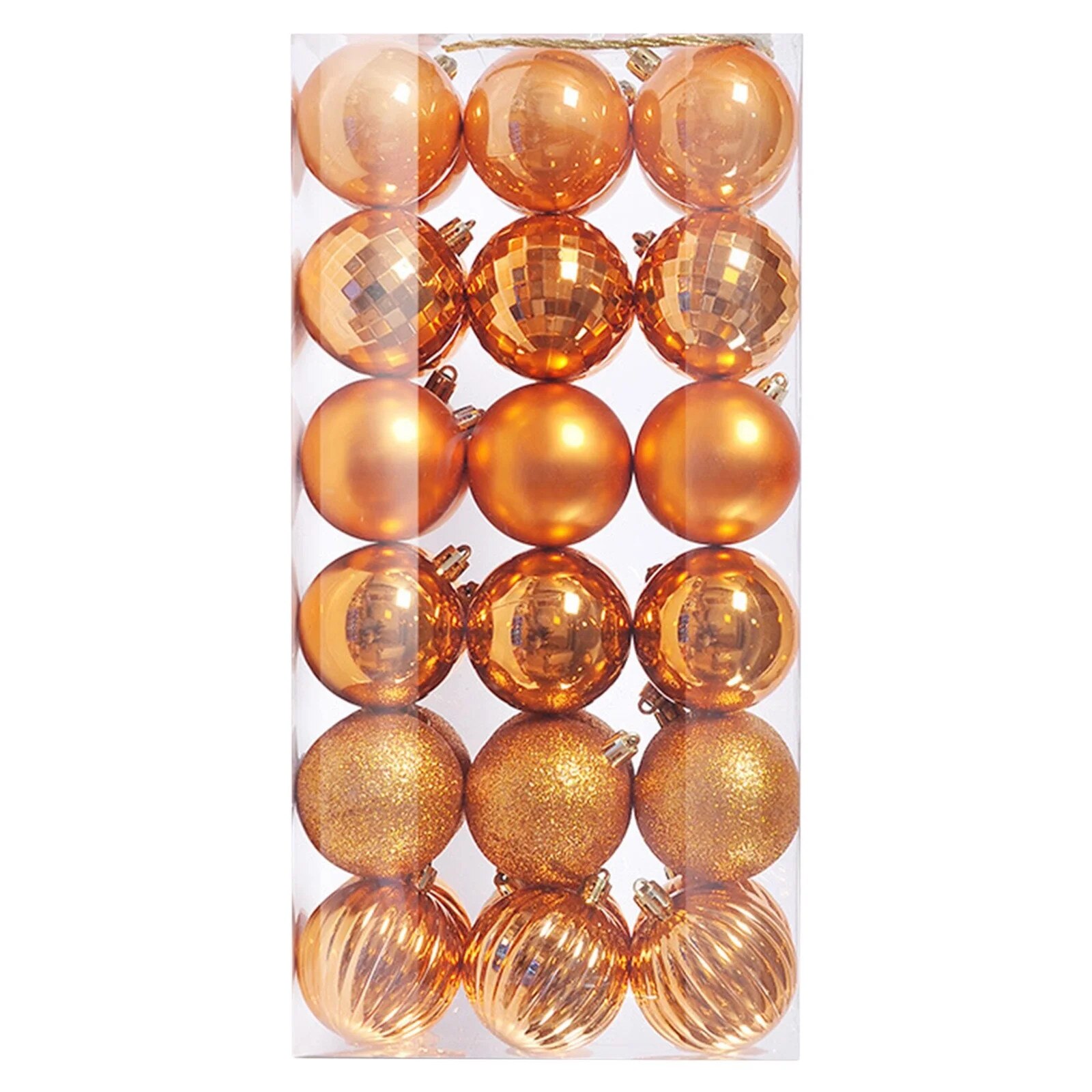 Set 36 Globuri de Craciun Fokelyi, PVC, 1.2 inch, Bronz - eMAG.ro