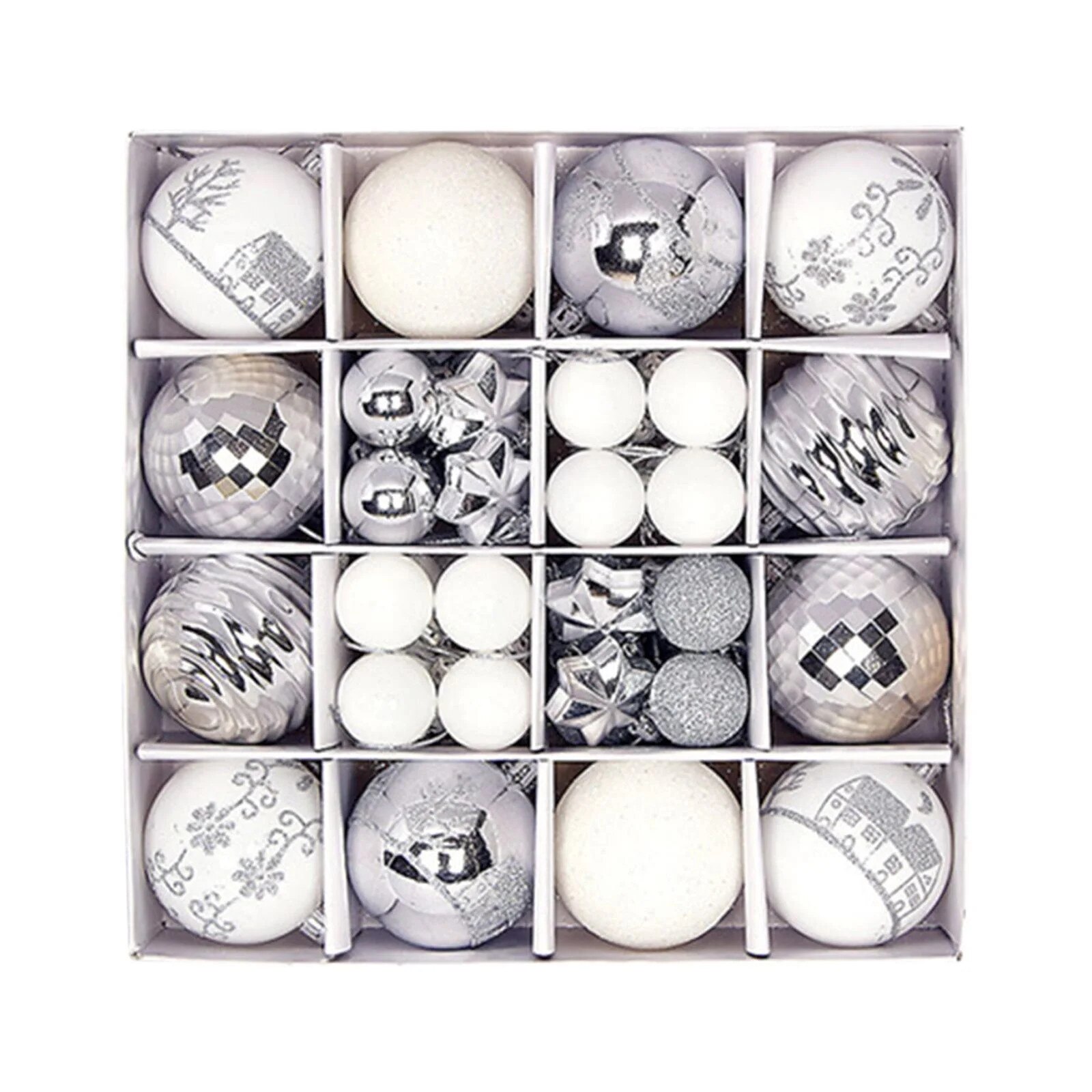 Set 44 Globuri Colorate de Craciun, 3cm, Plastic, Multicolor - eMAG.ro