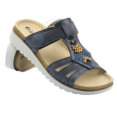 Inblu női flip-flop papucs, állítható tépőzáras pánttal, sötétkék ...